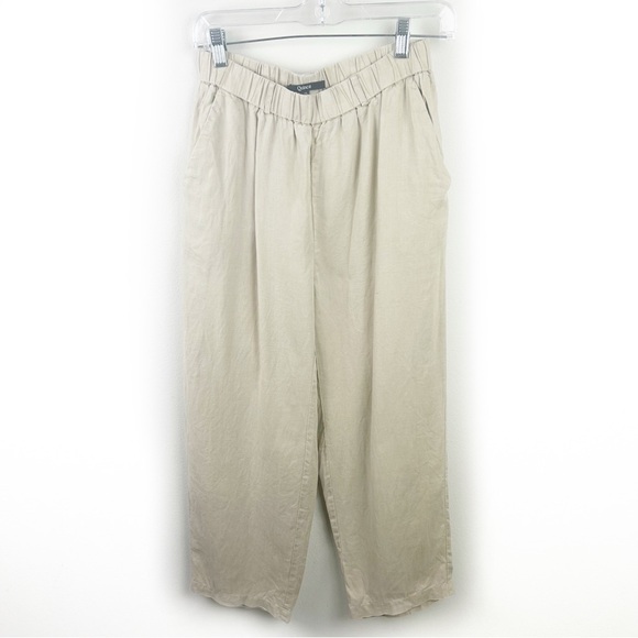 Quince | Pants & Jumpsuits | Quince Driftwood 0 European Linen Elastic ...